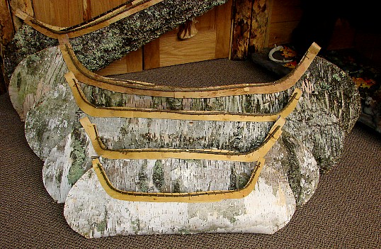 Birch Bark Canoe Authentic Native American Ojibwe Indian Birchbark ...