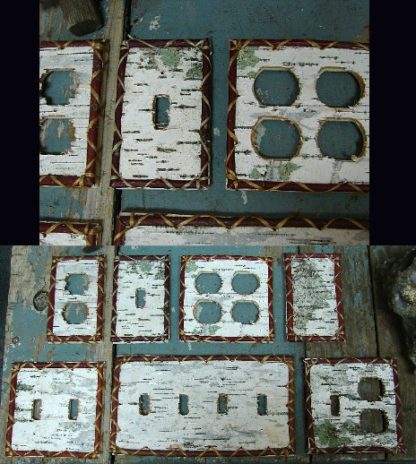 Native American Birch Bark Electric Light Switch Outlet Plate Cover ...