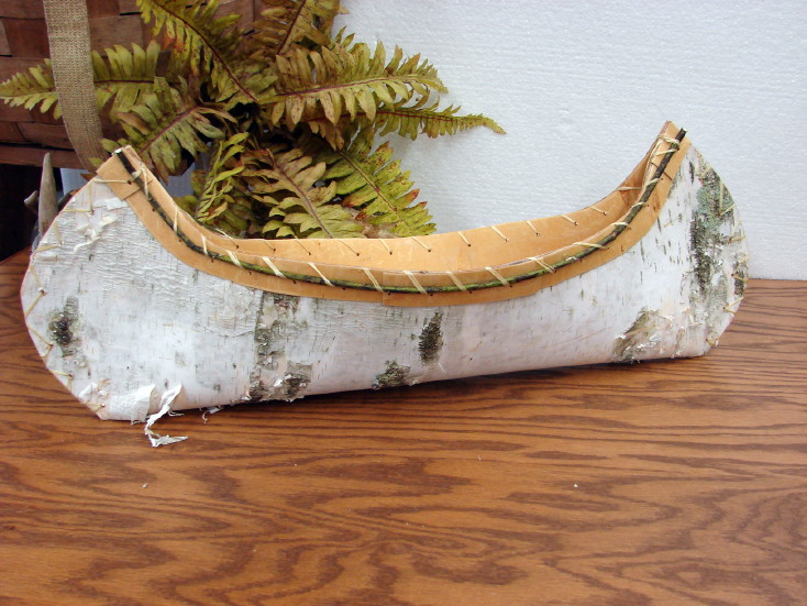 Birch Bark Canoe Authentic Native American Ojibwe Indian Birchbark ...