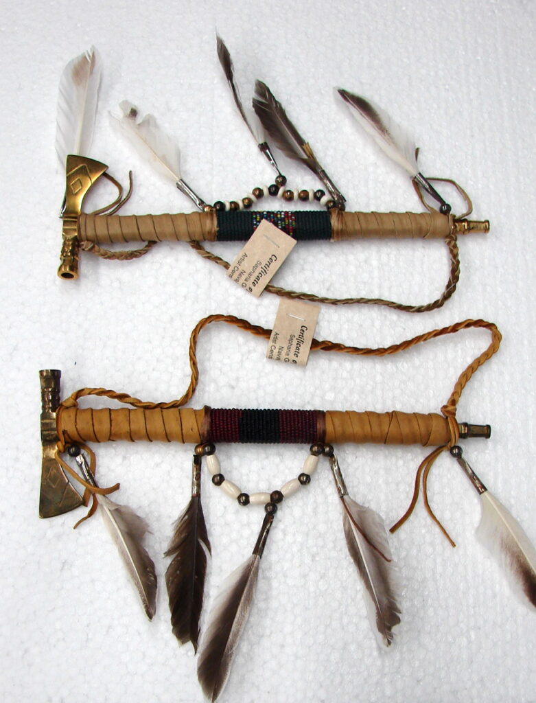 Authentic Native American Indian Navajo Brass Hatchet Peace Pipe ...