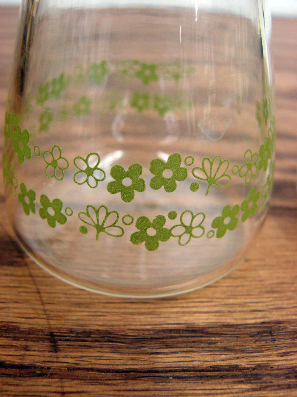 Vintage PYREX Spring Blossom Crazy Daisy Clear Glass Salt Pepper ...