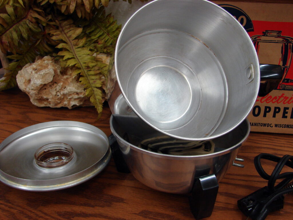 Vintage Mirro Atomic Aluminum Electric Corn Popper M-0100 Popcorn Maker ...