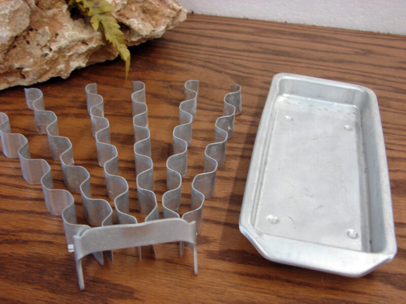 Vintage Aluminum Old School Ice Cube Tray Honeycomb Shaped Cubes ...