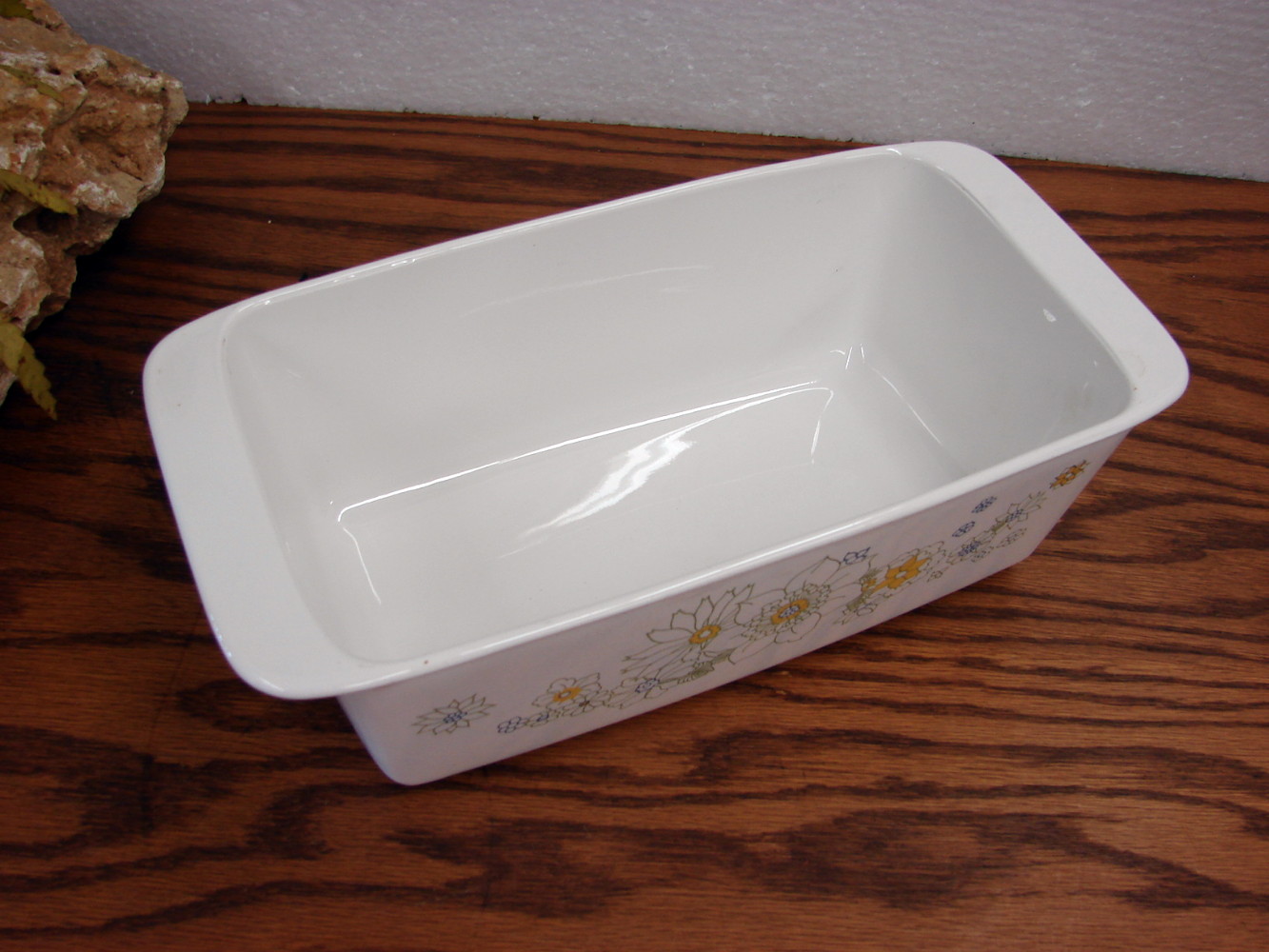 Vintage Corning Ware USA Floral Bouquet Yellow Blue Daisy Corning Loaf ...