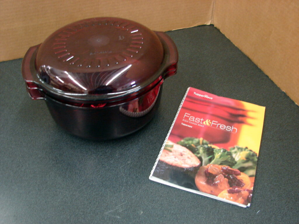 Tupperware Fast Fresh Book Stack Cooker Steamer Microwave Set Cranberry ...