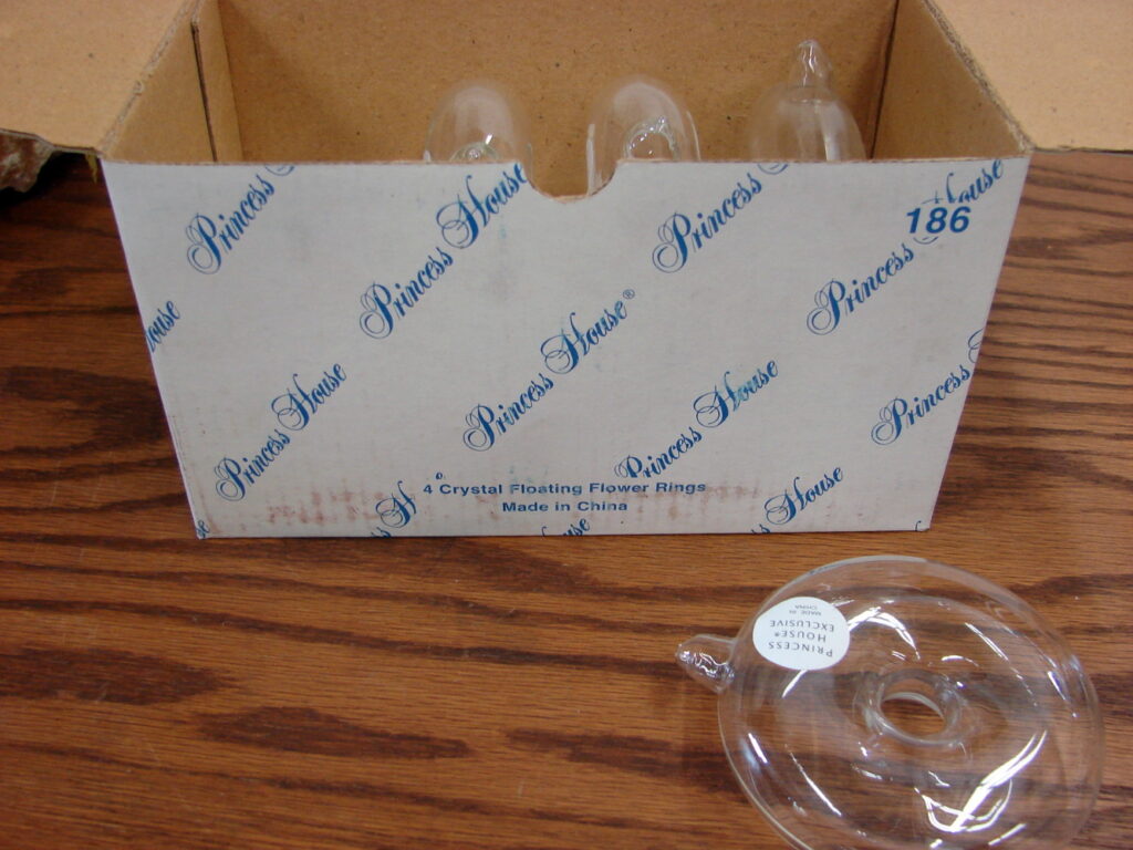 Vintage Princess House Floating Flower Rings Set/4 #186 Original Box ...