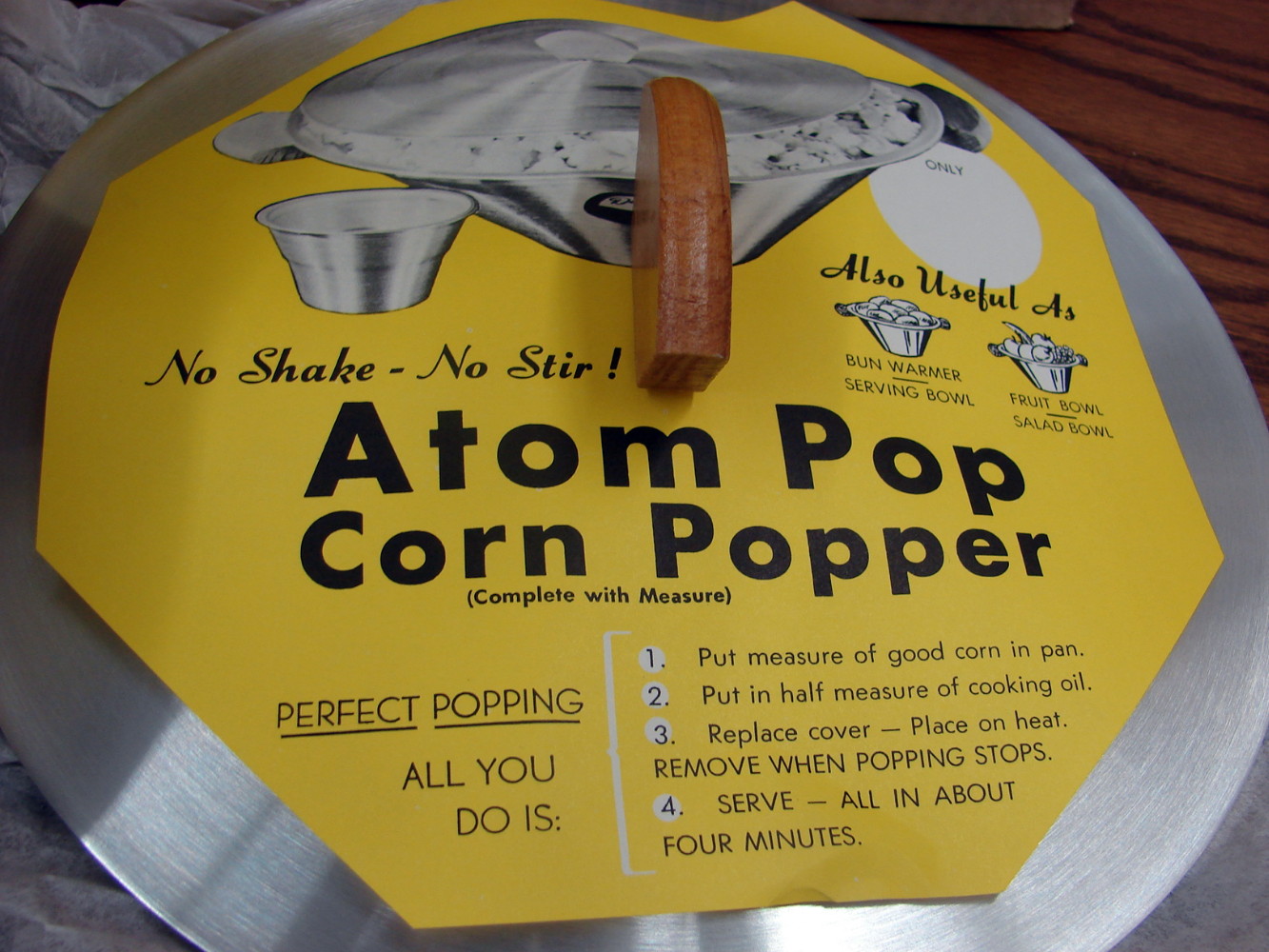 Brand New Vintage MCM Aluminum Space Ship Atom Pop Popcorn Popper in ...