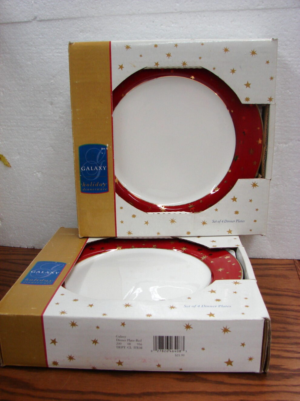 Set/4 Sakura Galaxy Set Dinner Plates Red Celestial Star Moon14k Gold ...