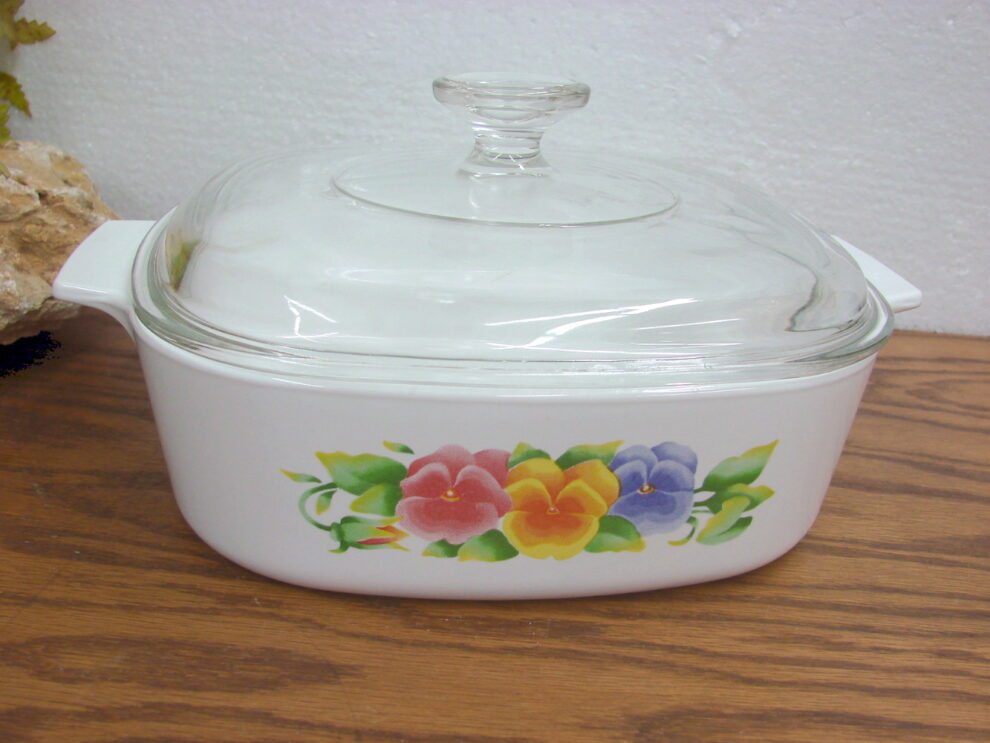 Vintage Corning Ware Corelle Summer Blush 2 Liter Casserole w/ PYREX ...