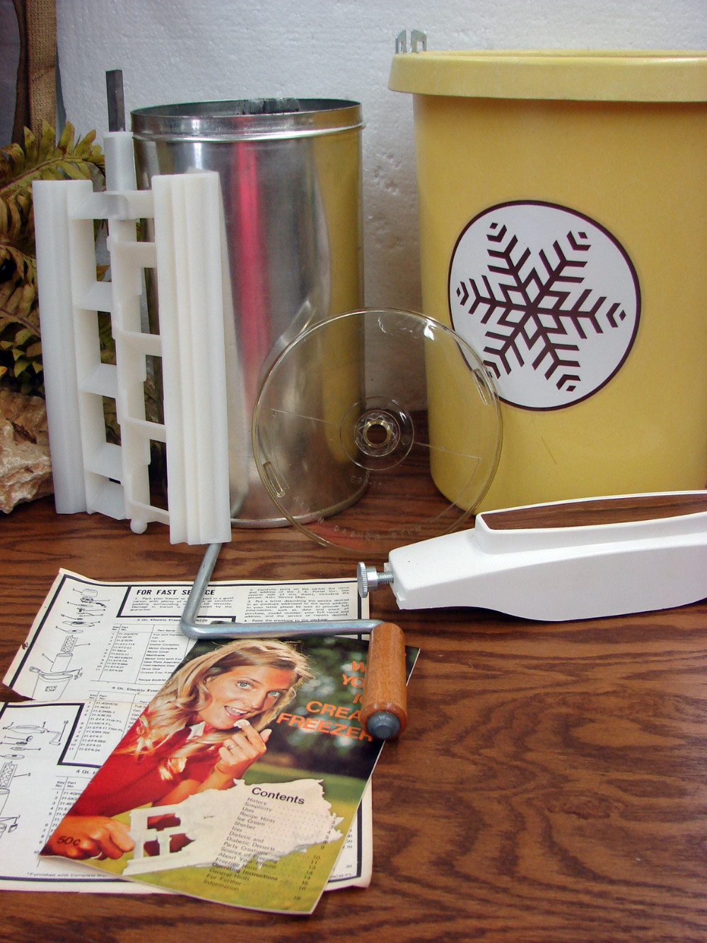 Vintage JE Porter 6 Quart Hand Crank Ice Cream Maker Complete w ...